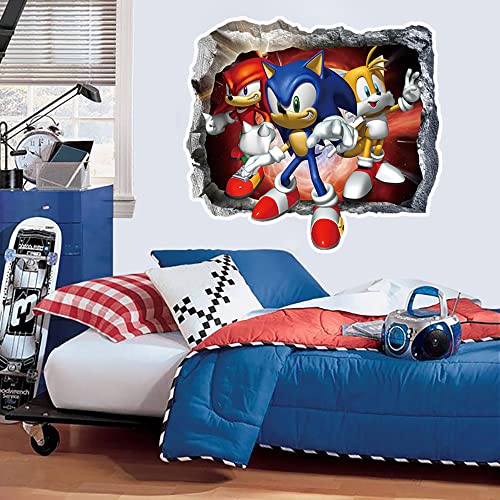 The Hedgehog Cartoon Wall Stickers for Kids Bedroom Decoration Background Wall Decals Home Decor