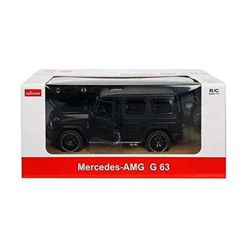 RASTAR Off-Road Remote Control Car, 1:14 Mercedes-AMG G63 R/C Off-Roader Toy Car, Doors Open/Working Lights - Black/2.4Ghz