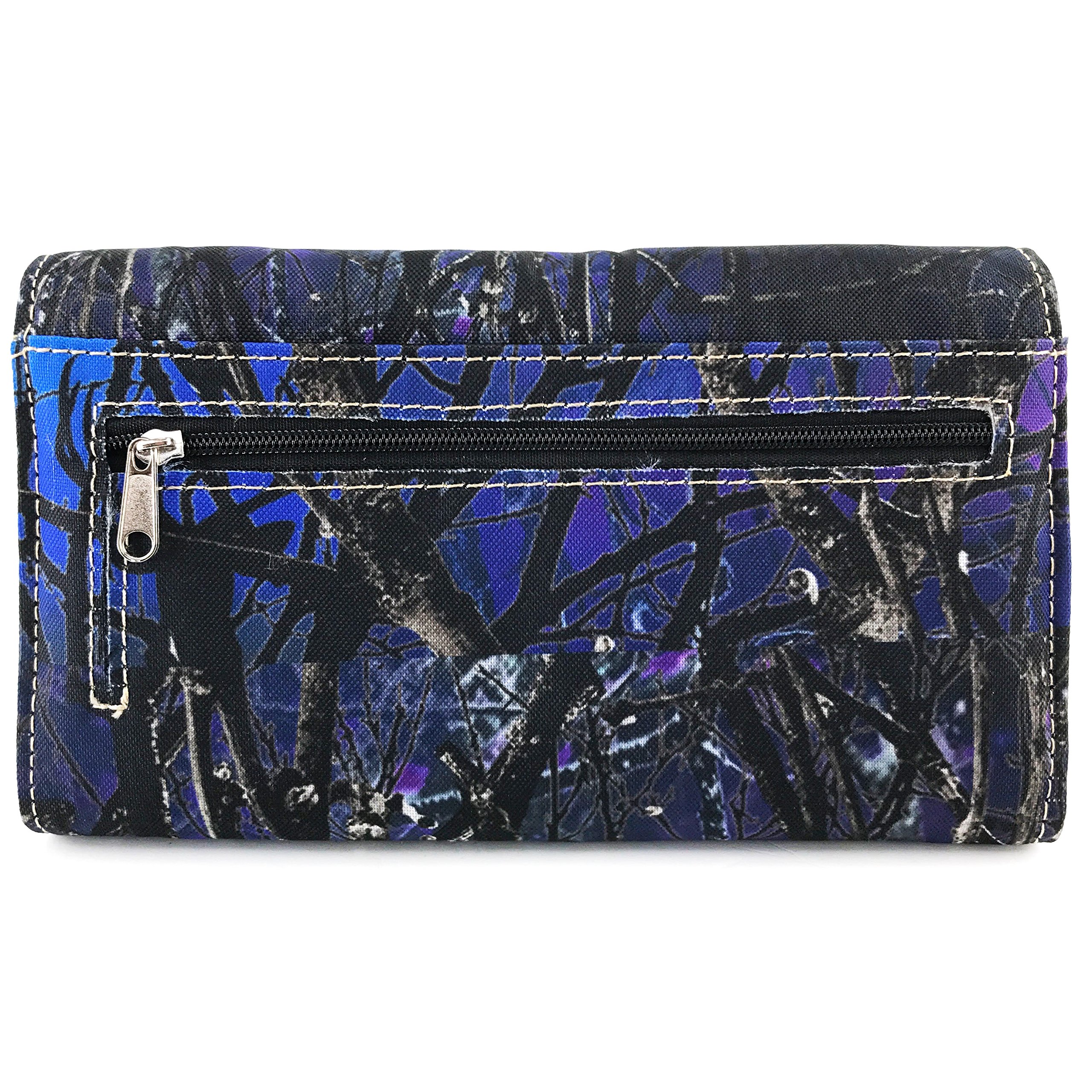 Justin West Camouflage Tree Branches Bling Rhinestone Cross Wings Handbag Purse Messenger Bags and Wallet Purple Wing