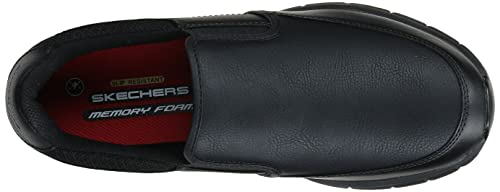 Skechers for Work Men's Nampa-Groton Food Service Shoe,black polyurethane,10.5 M US