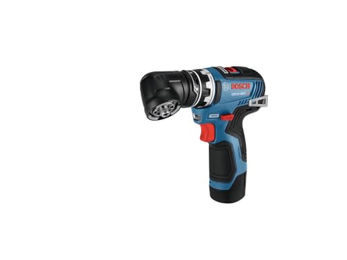 BOSCH GSR12V-300FCB22 12V Max EC Brushless Flexiclick 5-In-1 Drill/Driver System with (2) 2.0 Ah Batteries