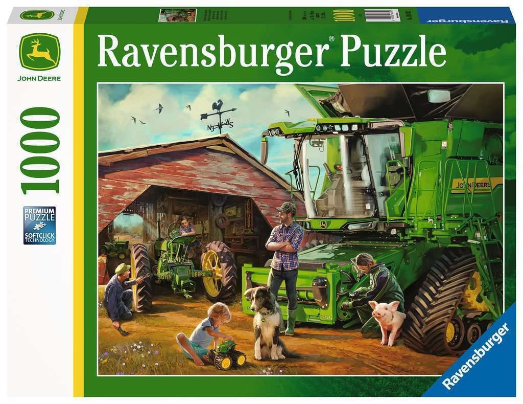 Ravensburger John Deere Then & Now 1000 Piece Jigsaw Puzzle for Adults - 16839 - Every Piece is Unique, Softclick Technology Means Pieces Fit Together