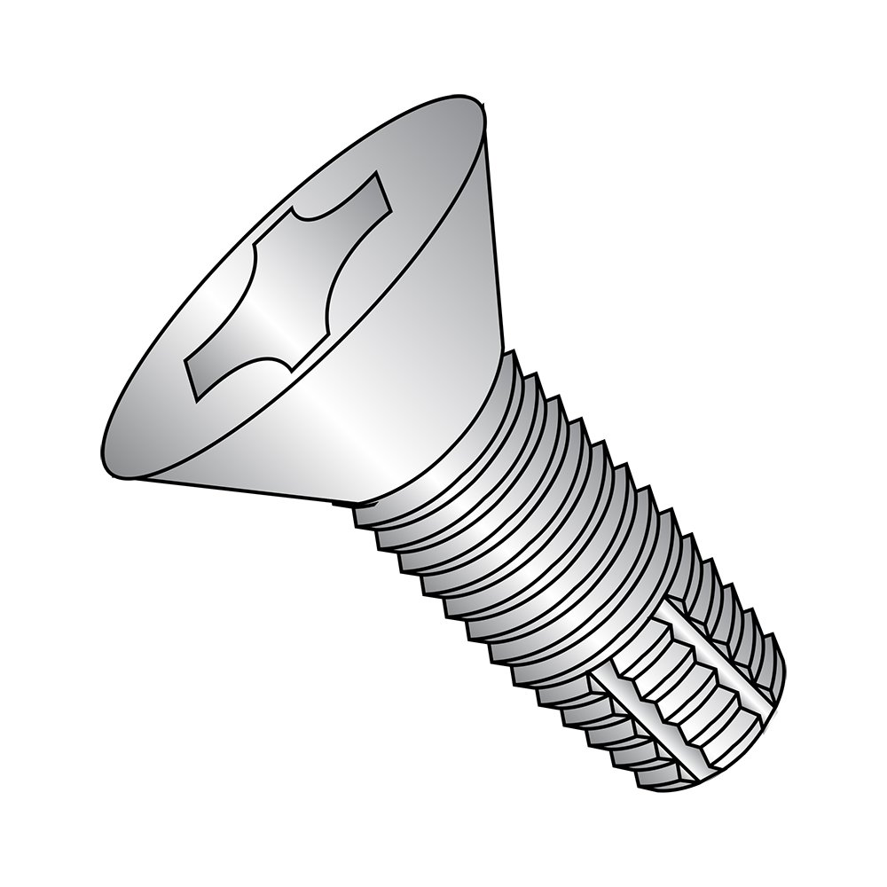 Small Parts 1024FPF188 18-8 Stainless Steel Thread Cutting Screw, Plain Finish, 82 Degree Flat Head, Phillips Drive, Type F, #10-24 Thread Size, 1-1/2" Length (Pack of 25)
