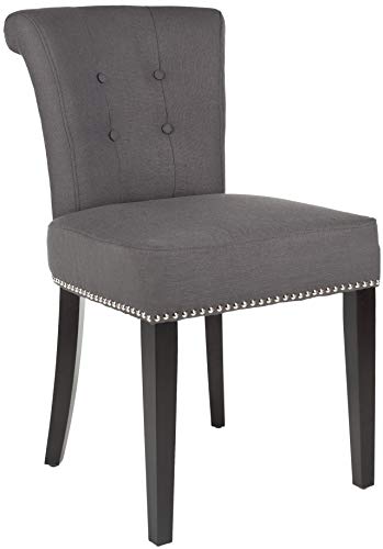 Safavieh Mercer Collection Carol Charcoal Linen Ring Dining Chair (Set of 2)