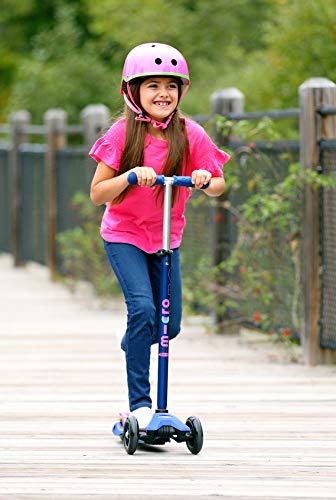 Micro Kickboard - Maxi Deluxe 3-Wheeled, Lean-to-Steer, Swiss-Designed Micro Scooter for Kids, Ages 5-12 - Indigo