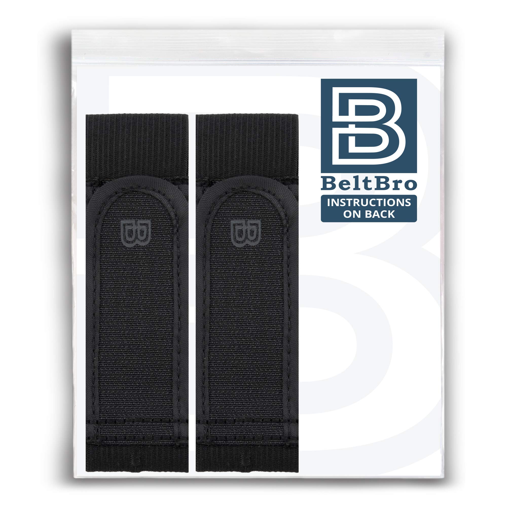 BeltBro Titan No Buckle Elastic Belt For Men β Pair of Medium Fits 1.5 Inch Belt Loops, Comfortable and Easy To Use β Guaranteed to Fit All Pants Attaches To Two Loops