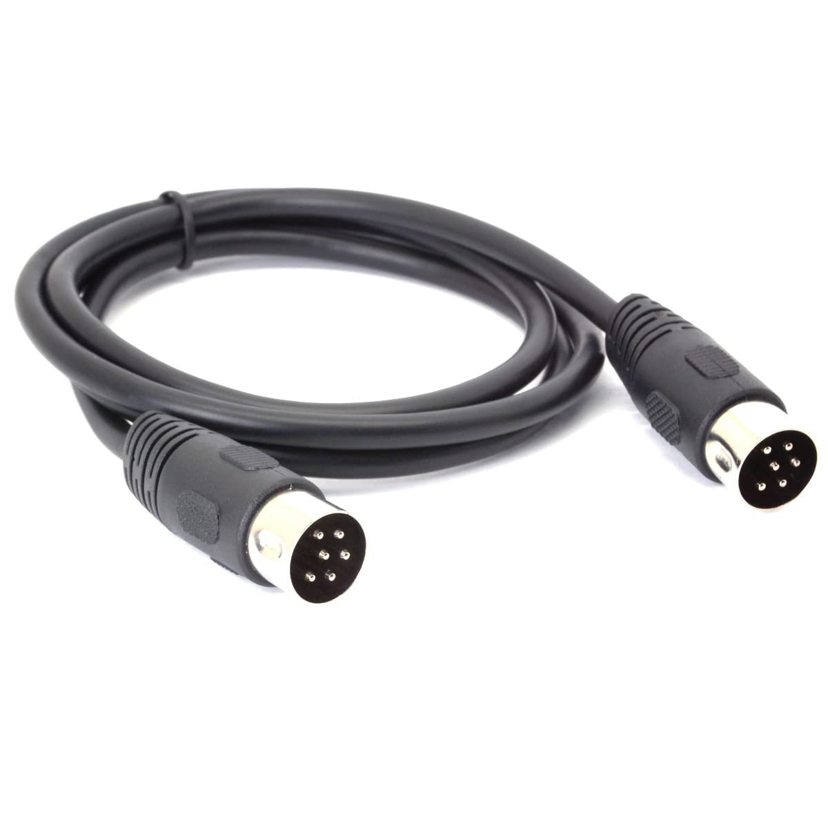 MIDI DIN 6 Pin Cable Male to Male DIN Plug Instrument Converter Adapter Midi 6pin Audio Cord for Microphone Guitar (1 M / 3.3Ft)
