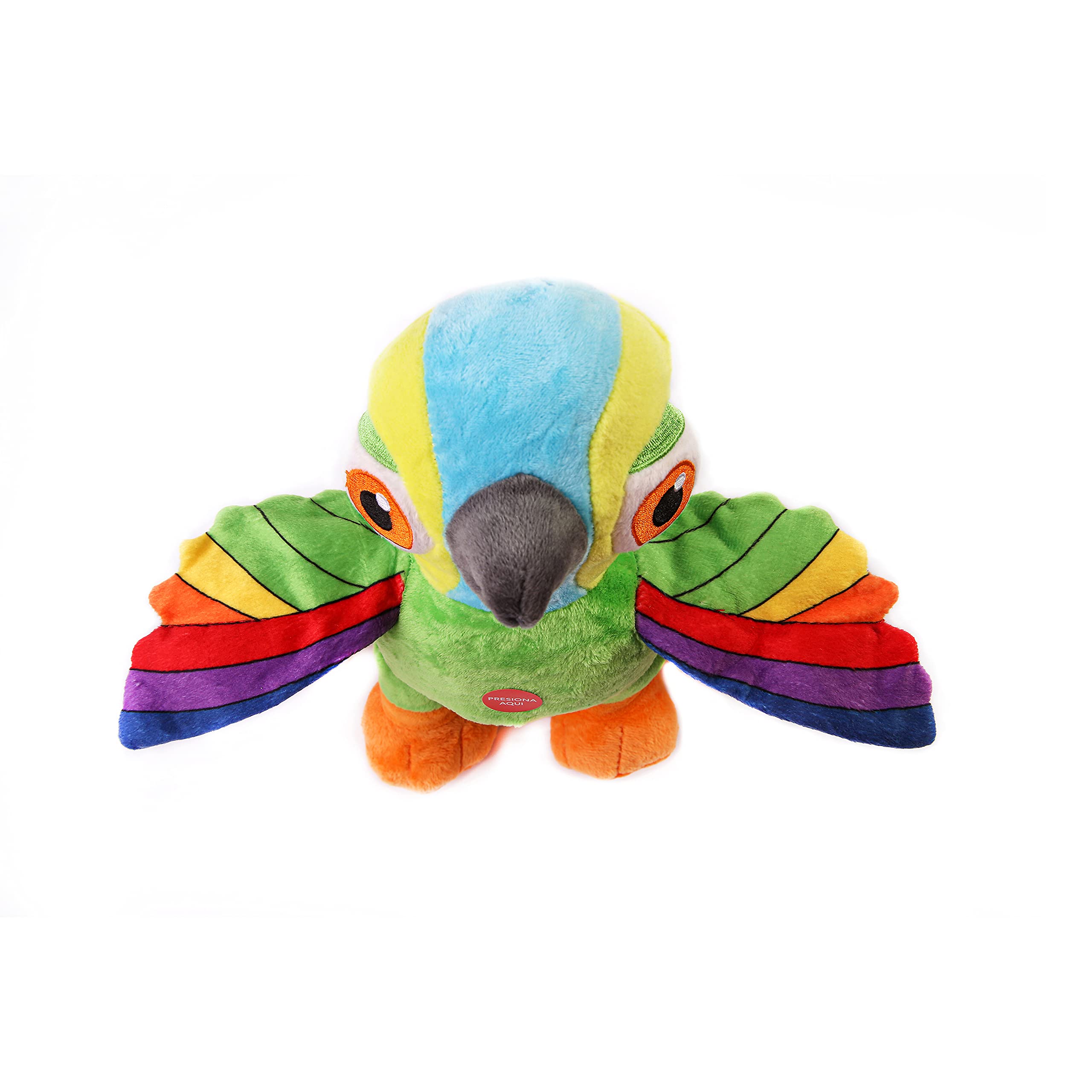 LA GRANJA DE ZENÓN Lorito Pepe Musical Stuffed Animal 8-Inch Soft and Huggable Plush Toy with Music, Beloved El Reino Infantil Character