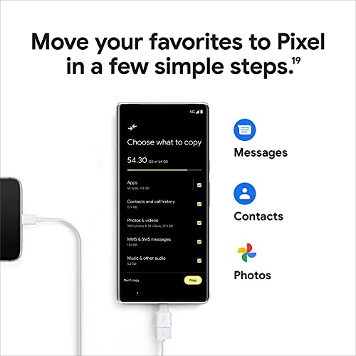 Google Pixel 6 Pro - 5G Android Phone - Unlocked Smartphone with Advanced Pixel Camera and Telephoto Lens - 256GB - Cloudy White