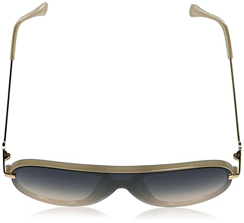 Jessica Simpson J5900 Aviator Shield Sunglasses with 100% UV Protection. Glam Gifts for Women, 140 mm, Nude & Rose Gold