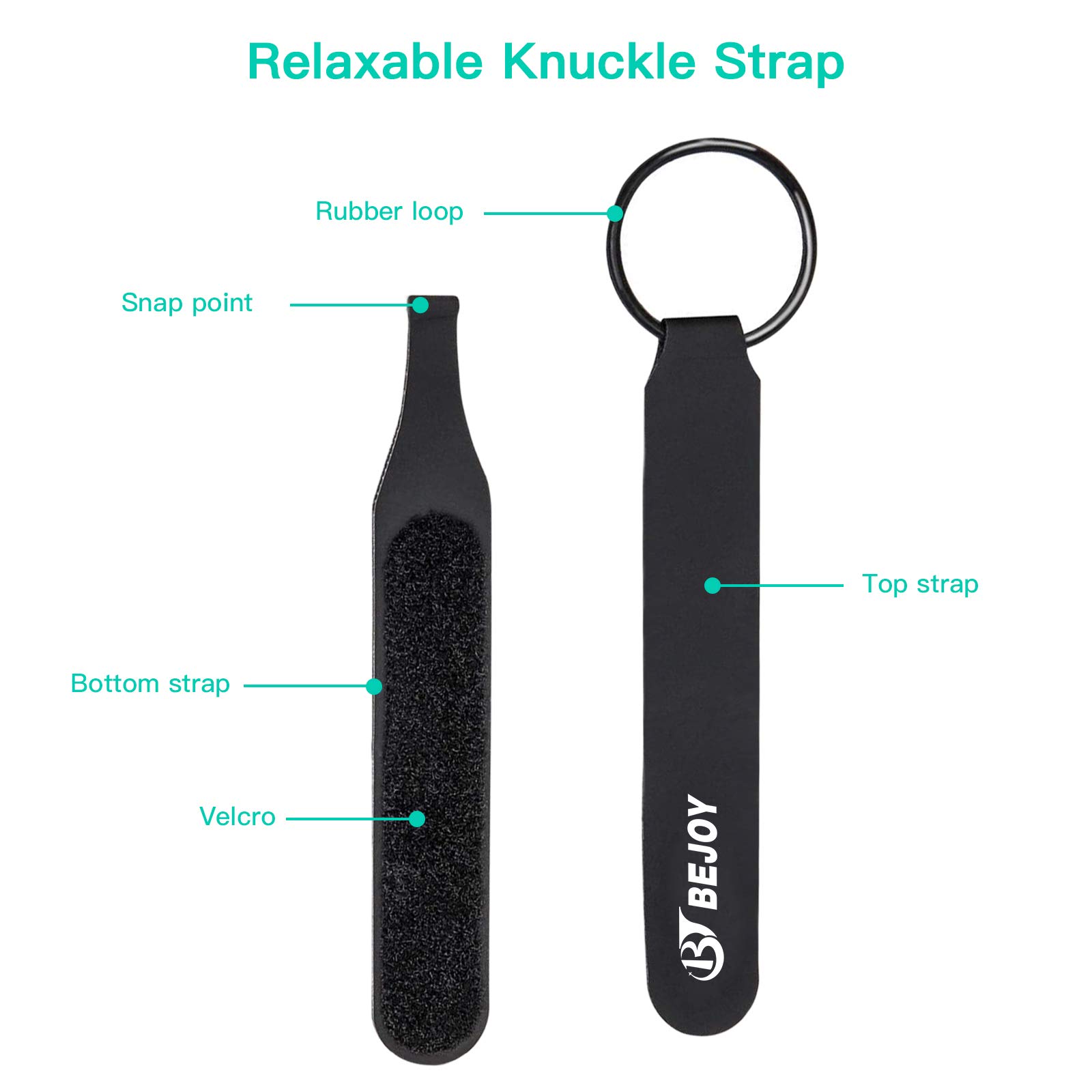 BEJOY Oculus Quest 2 Touch Controller Grip Cover with Knuckle Strap, Touch Controller Grip Protective Sleeve, Adjustable Knuckle Strap, Sweat-Proof, Non-Slip, Black