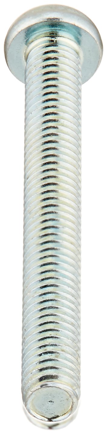 Small Parts Steel Pan Head Machine Screw, Zinc Plated, Meets JIS B1111, #2 Phillips Drive, M4-0.7 Thread Size, 35 mm Length, Fully Threaded, Imported (Pack of 25)