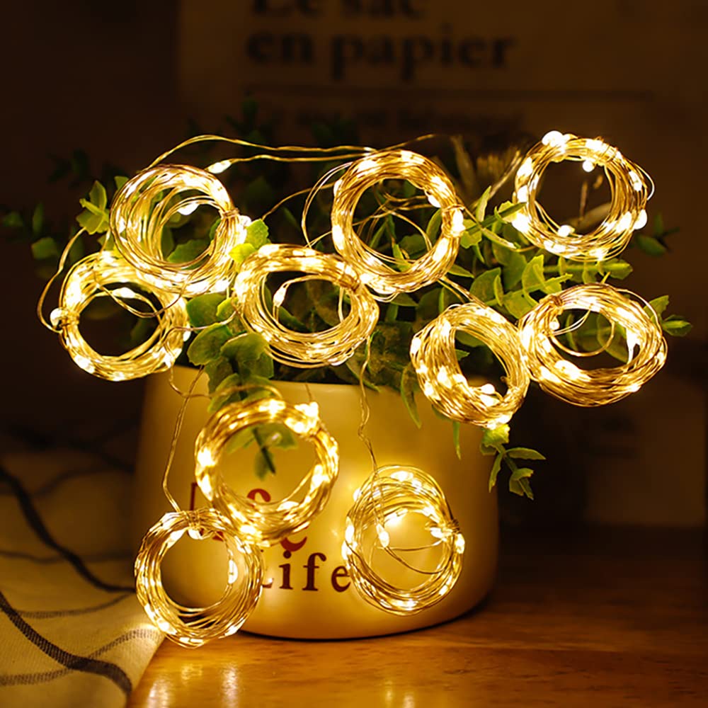 n Led Curtain Lights 9.8 ft and connectable with 300 led ,8 Modes USB with Remote,Waterpoorf for Christmas Bedroom Party Wedding Home Garden Wall Decorations(Warm White)