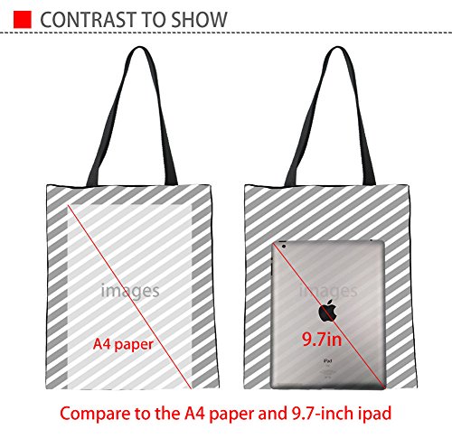 HUGS IDEA Women's Canvas Totes School Bus Driver Print Shoulder Shopping Bag Cloth Handbag