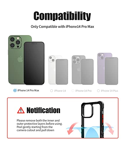 GOOSPERY Z Bumper Crossbody Compatible with iPhone 14 Pro Max Case [Strap Included] Shock Absorbing Dual Layer Structure TPU Edge Crystal Clear PC Cover with Shoulder Strap Outdoor Design, Black