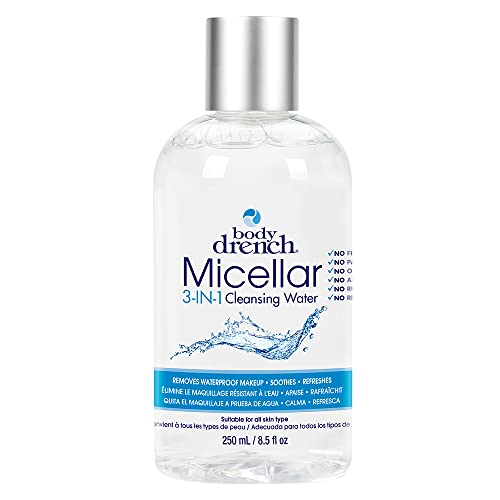 Body Drench Micellar 3-In-1 Cleansing Water ā Removes Waterproof Makeup, 8.5 fl oz