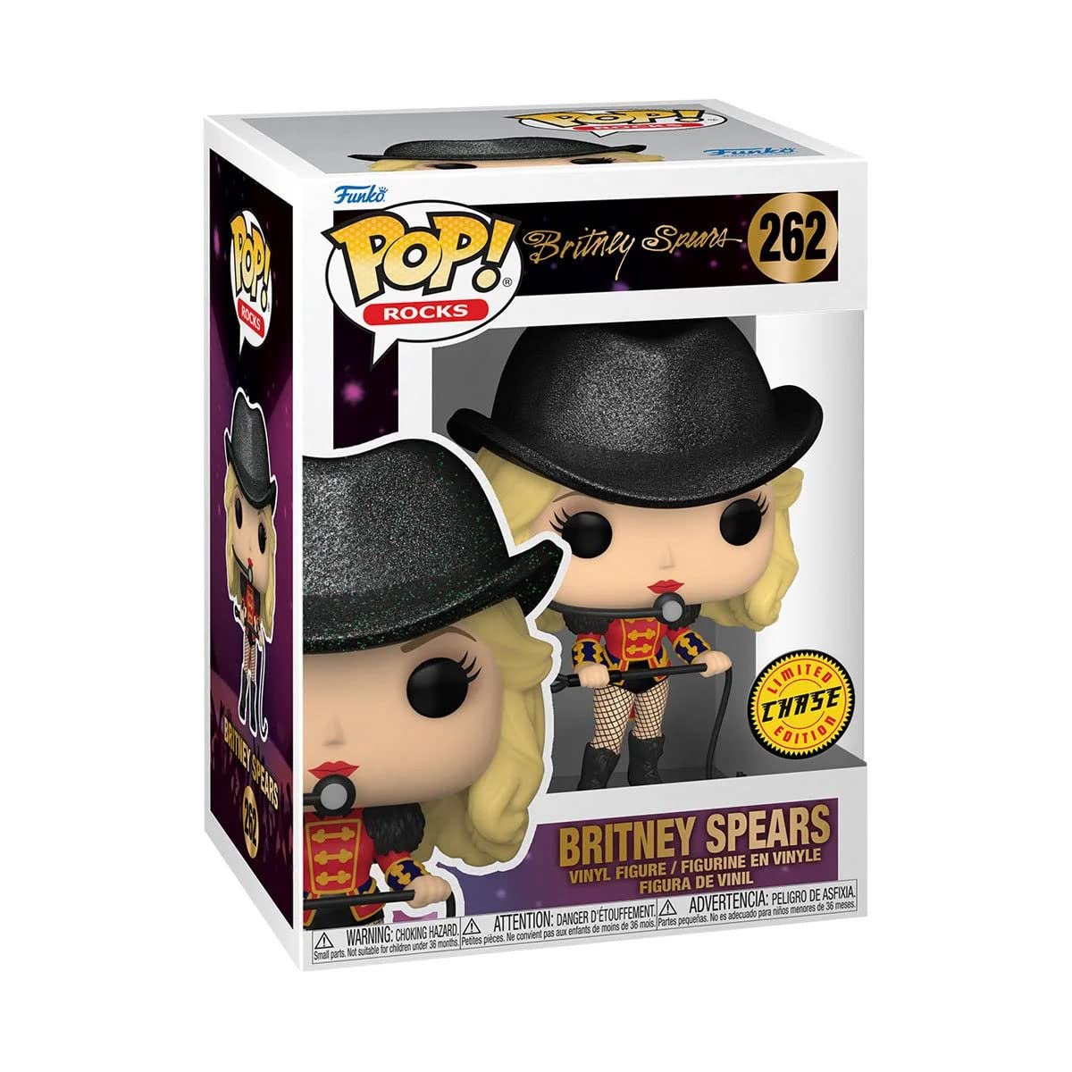 Britney Spears - Circus [Chase] Funko Pop with Protector Bundle – Includes Rocks: Britney Spears - Circus Pop #262 Chase Version with Blue Salamander Emporium Plastic Protector Case