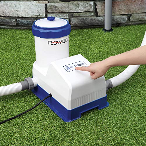 Bestway Flowclear Smart Touch WiFi 2000 GPH App Controlled Filter Pump System Set for Above Ground Swimming Pools with Adaptors