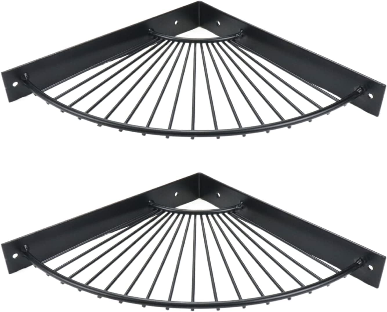 BITNAT Shelf Brackets Wall Shelves Decorative Shelf Brackets 8-inch Floating Shelf Bracket Wall Mounted Triangle Shape Matt Black Floating Support Bracket - 2pcs