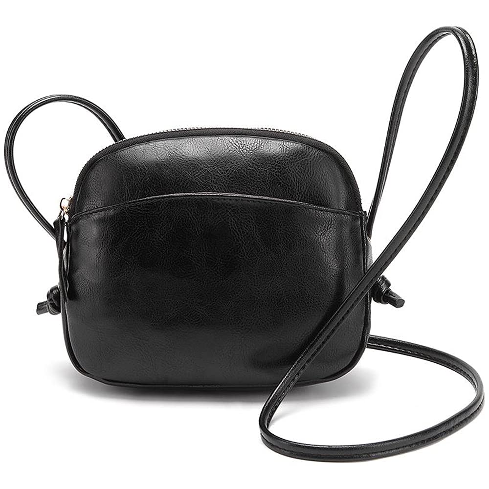 natyrlpog Crossbody Bag for Women Small, Cute PU Leather MINI Shoulder Purses, Fashion Messenger Phone Bag (black)