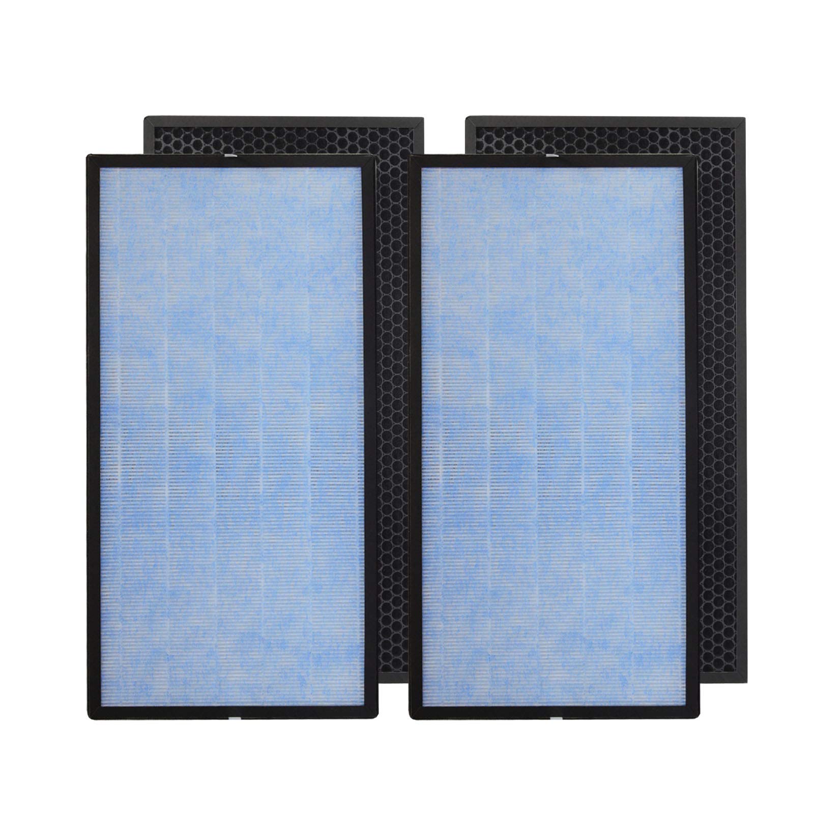 PUREBURG Replacement Filter Compatible with Gocheer GH-Monster & CLEANFORCE MEGA1000 & MOUNTO Extra large Air Purifiers,1-Pack (2 Filters) H13 HEPA 4-Stage Filtration Activated Carbon