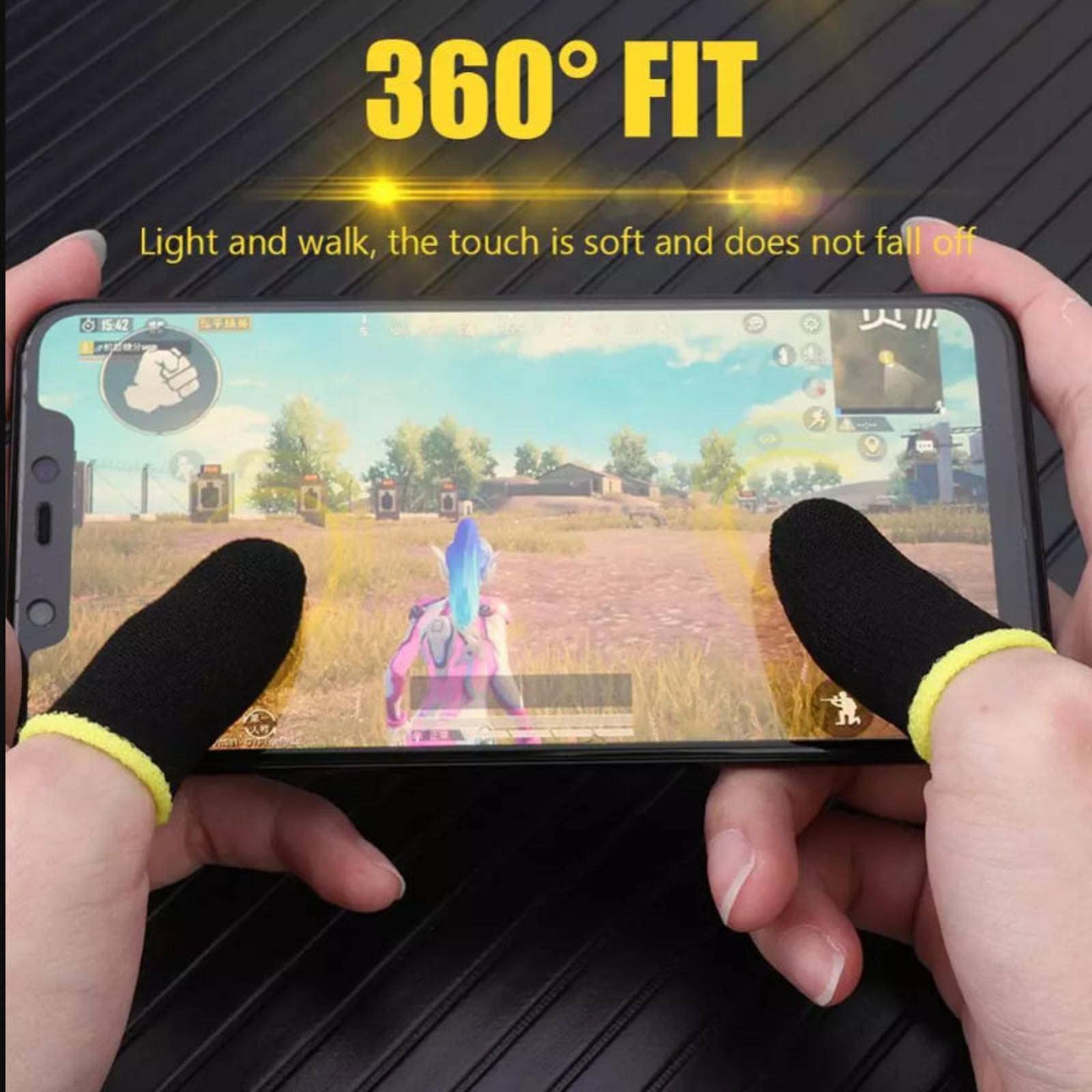 NB The Game Fingers Vent The Finger Cover of The Game Touch Panel of The fingertip Phone with Gloves to Prevent The Game Controller Sweat.