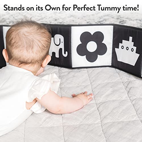 Spiggly Black and White High Contrast Soft Baby Book – Newborn Toy for 0-3 Months Visual and Brain Development – Infant Tummy Time Toy – Sensory Toy for Babies 0-6 Months