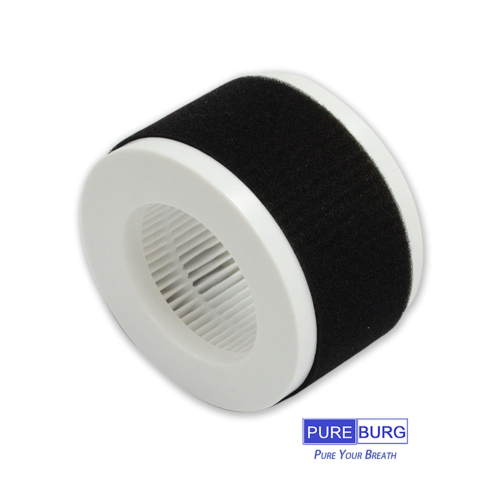 PUREBURG Replacement HEPA Filters Compatible with Pro Breeze Mini Air Purifier PB-P02, Part Number PB-P02F, 2-IN-1 High efficiency,3-Pack