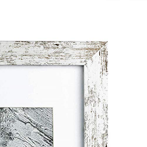kennethan White 8x10 Picture Frame can Display 5x7 Picture with Mat or 8x10 Photo Without Mat on the Wall