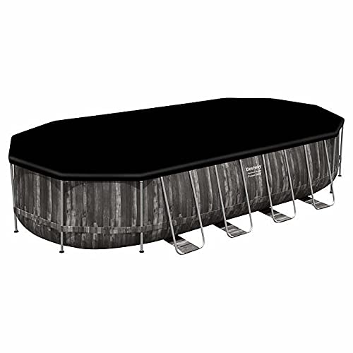 Bestway Power Steel 22β x 12β x 48ββ Above Ground Oval Pool Set w/Ladder, Cover, Filter Pump, Replacement Cartridge, Repair Patch