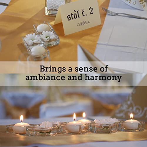 JHENG 50 Pack Floating Candles, 2'' White Unscented Dripless Wax Burning Candles, for Cylinder Vases, Weddings, Party and Holiday