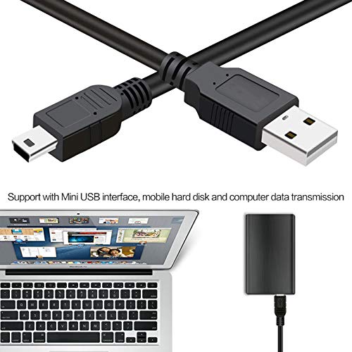 SAITECH IT 2 Pack USB 2.0 A to Mini 5 pin B Cable for External HDDS/Camera/Card Readers/MP3 Player-Black -35cm(1 feet)