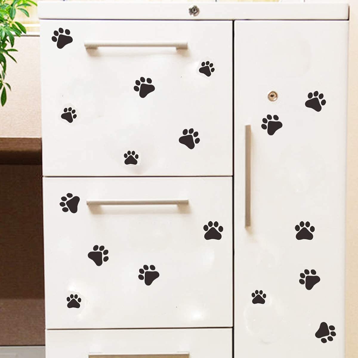 Black Animal Paw Prints Vinyl Decal Sticker for Walls, Electronics, Floors, Ceilings, Laptops (Dinosaur Foot)