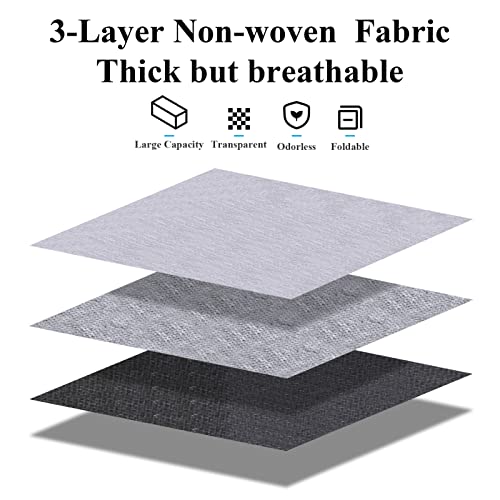 Homelove Under Bed Storage Bags, 2 Pack Fabric Underbed Storage Containers with Reinforced Handles and Clear Window Foldable Bedroom Organizer Bags Bin for Blankets Clothes Comforters Toys,Grey