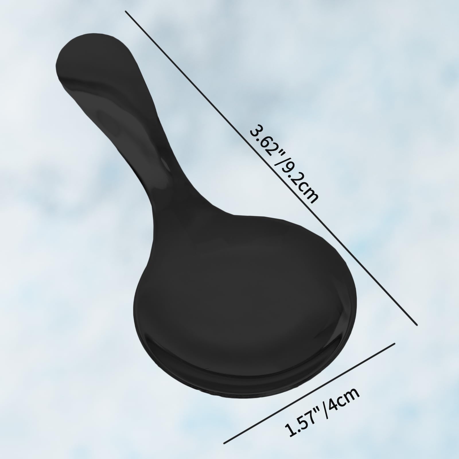 Cionyce 5 Pack of Stainless Steel Mini Spoons - Ice Cream Spoon Short Handle, Perfect for Condiments, Desserts, Tea, Coffee - Black Spoons
