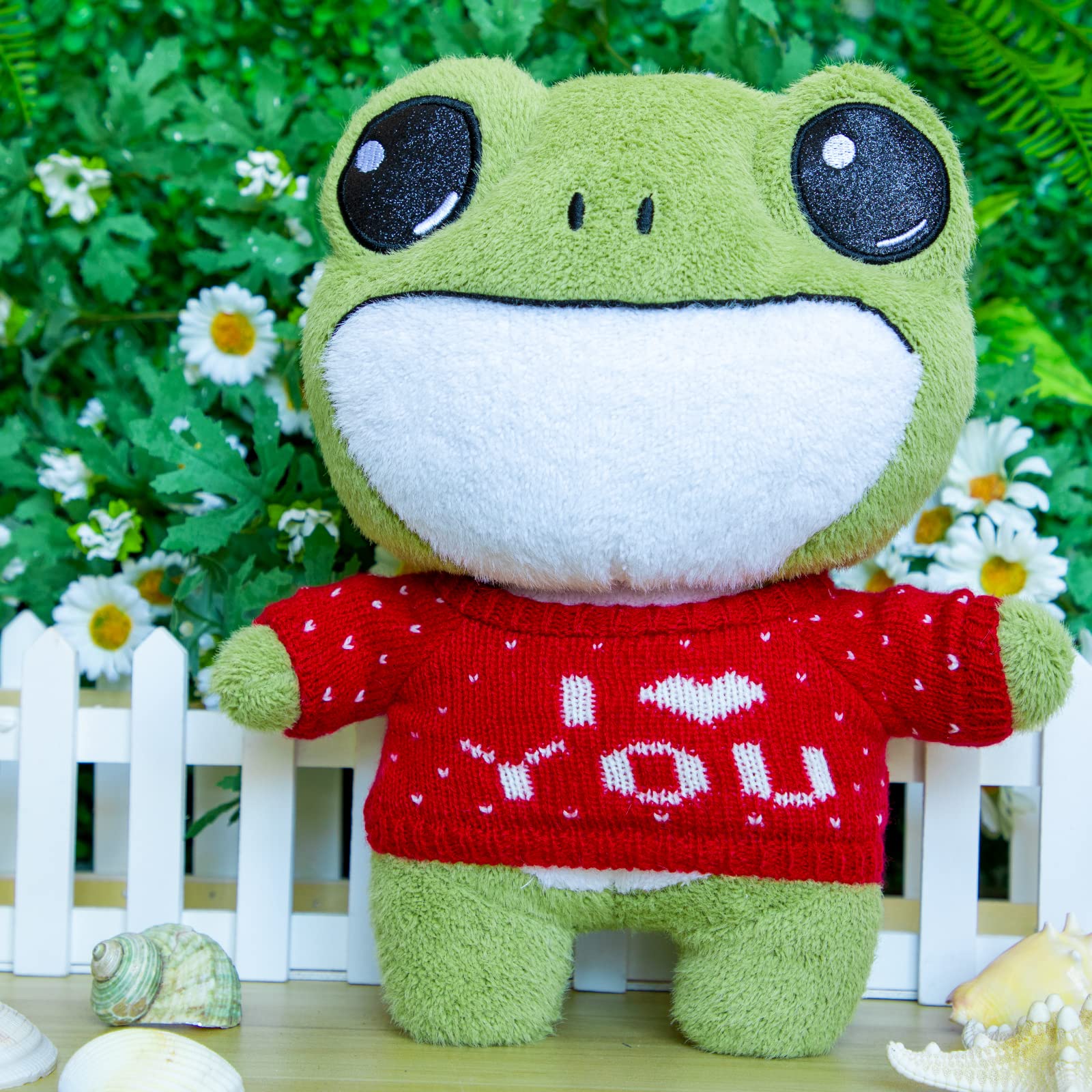 Putrer Frog Plush Toys,11.8" Frog Stuffed Animals,Gift for Children Birthday,New Year (Frog-C)