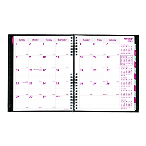 Brownline 2023 CoilPro Monthly Planner, 14 Months, December 2022 to January 2024, Twin-Wire Binding, 8.875" x 7.125", Black (CB1200C.BLK-23)