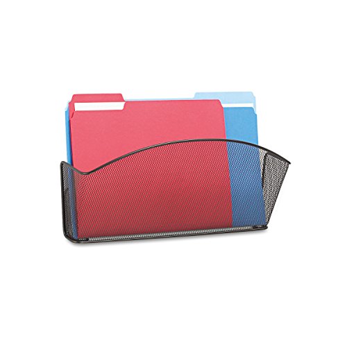 Safco 5653Bl Onyx Steel Wall Pocket Legal Black 15 X 3 X 9
