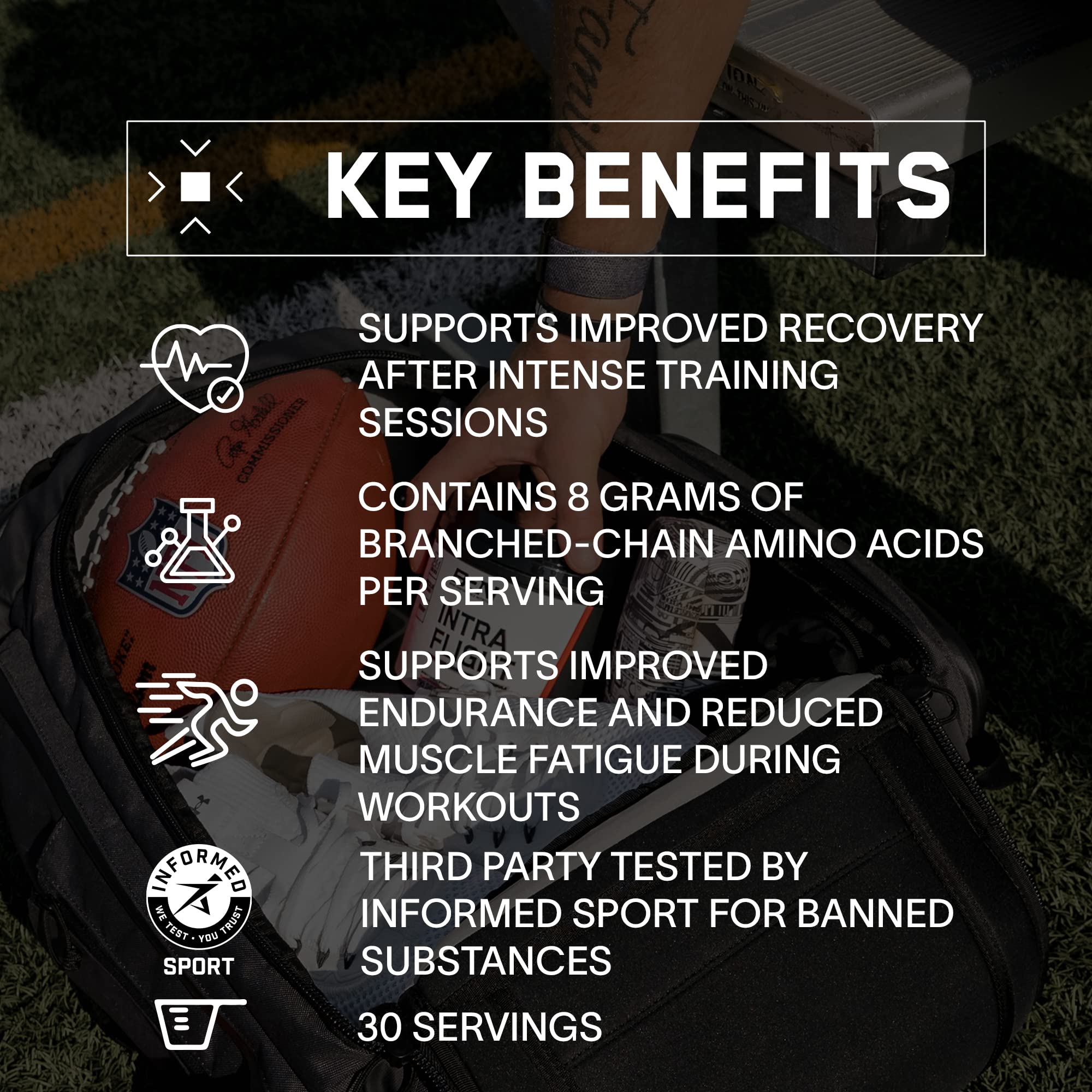 Bare Performance Nutrition Intra-Flight, Branch Chain Amino Acids, Ultimate Endurance Supplement, Increase Endurance and Stamina, 2:1:1 BCAA + Recovery (30 Servings, Lemonade)