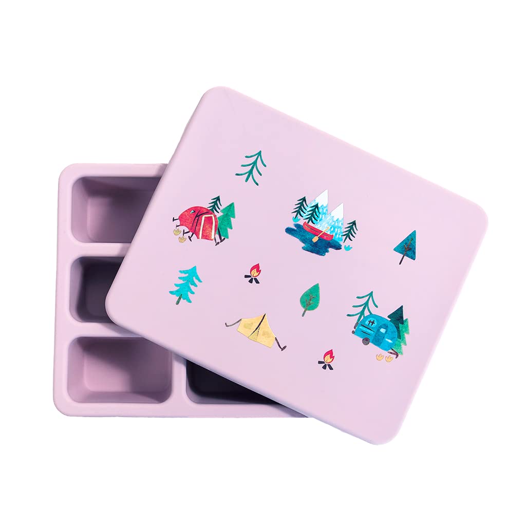 Austin Baby Co Leak-Proof Bento Lunch Box for Kids β Silicone Kids Lunch Container with 5 Leakproof Compartments β Food-Safe Materials, Sturdy, Dishwasher Safe, and BPA Free