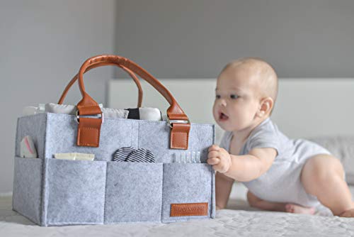 Tiny and Tot Diaper Caddy Organizer - Nursing Station Caddy, Diaper Caddie Organizer, Nappie Caddy, car Organizer, Portable Diaper Caddy, Changing Station Organizer