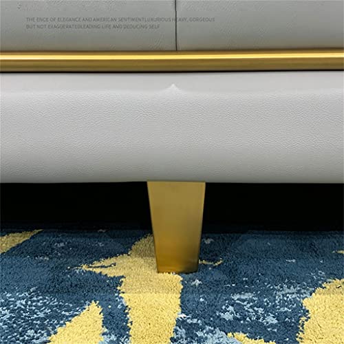 GPPZM Soft Leather Gold Steel Legs House Upholstered Sofa Living Room Lounge Chair Sofa Villa Furniture