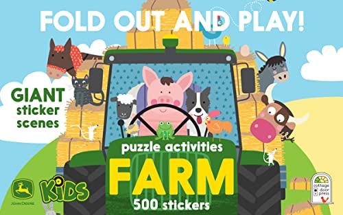 Farm - 500 Stickers and Puzzle Activities: Fold Out and Play! (John Deere: Children's Interactive Fold Out and Play Puzzle Activity Book)