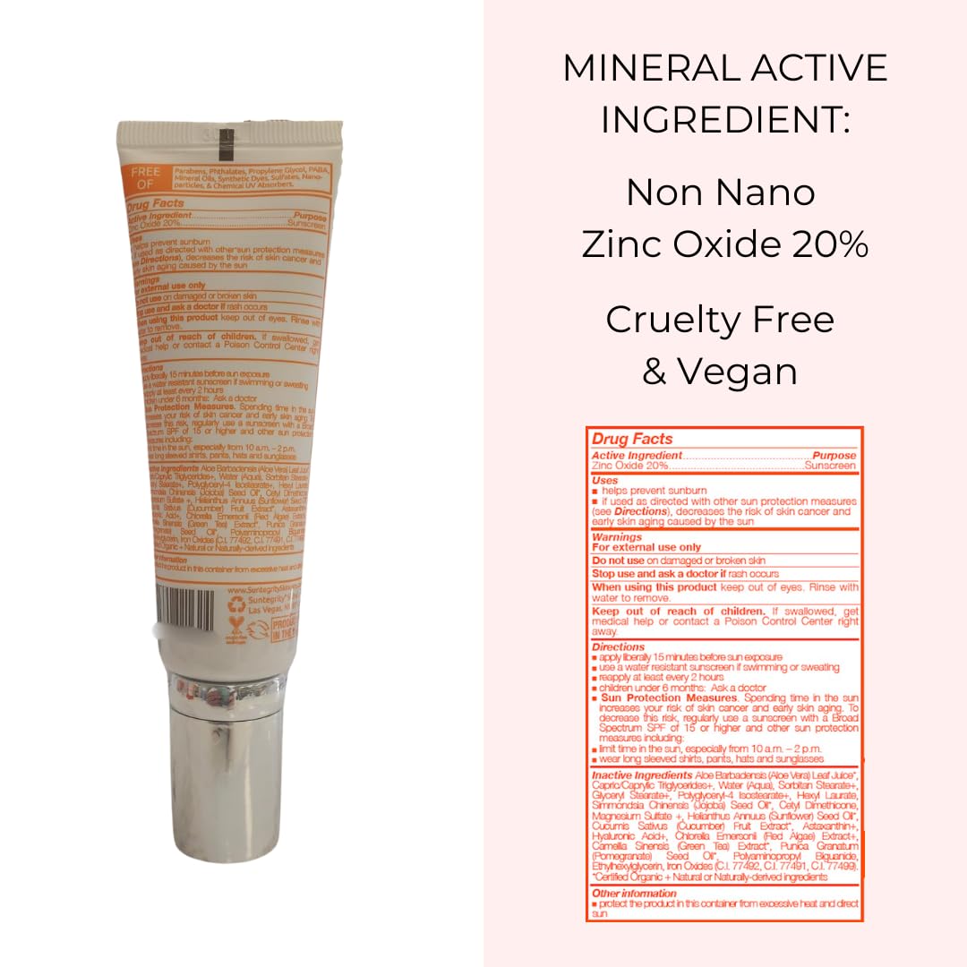 Suntegrity Tinted 5 in 1 Mineral Sunscreen for Face (SPF 30-2 oz) - Golden Light | BB Cream Moisturizer with Physical UVA/UVB Broad Spectrum Protection | Safe for Sensitive Skin