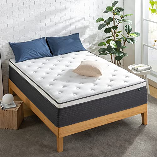 ZINUS 12 Inch Comfort Essential Pocket Spring Hybrid Mattress, King, Pressure Relieving Support, CertiPUR-US Certified, Mattress in A Box