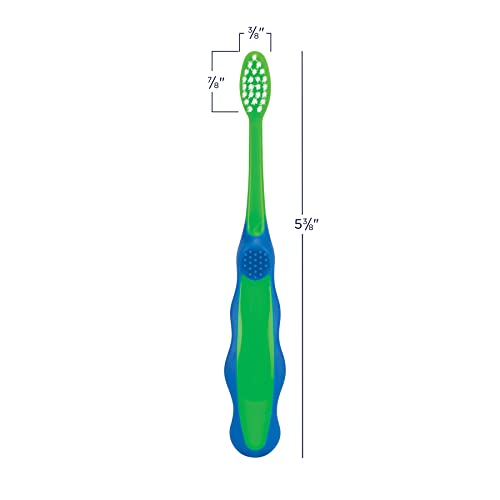 SmileGoods Y231 Child Toothbrush, 23 Tuft, Soft Bristle, with Extra Wide Handle, 72 Individually Packaged Premium Toothbrushes, Assorted Colors Bulk Pack