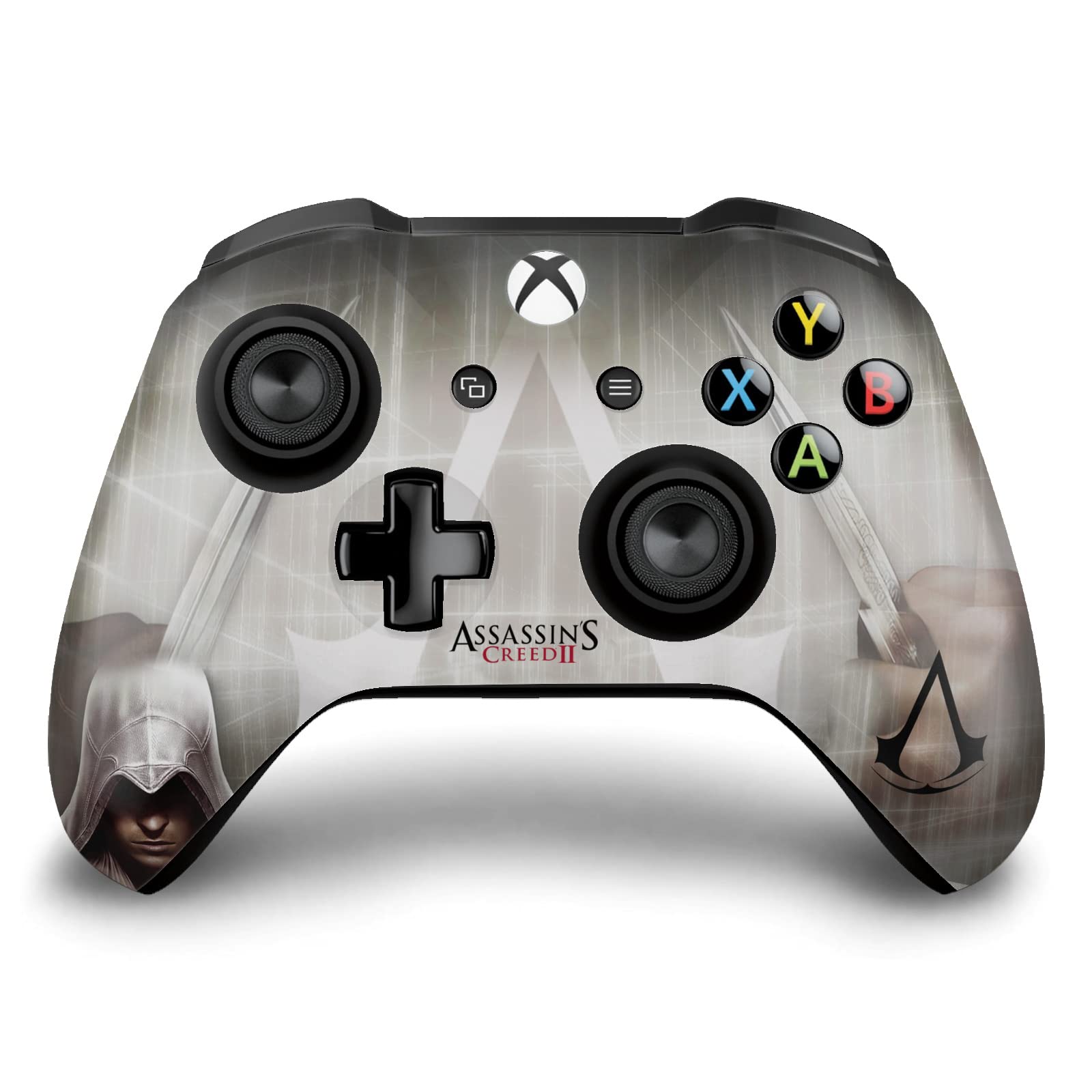 Head Case Designs Officially Licensed Assassin's Creed Ezio II Graphics Vinyl Sticker Gaming Skin Decal Cover Compatible With Xbox One X Console and Controller Bundle