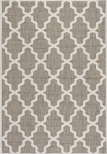 nuLOOM Gina Lattice Indoor/Outdoor Area Rug, 6x9, Taupe
