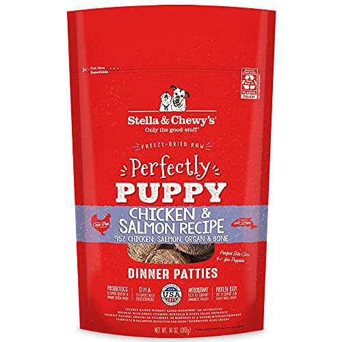 Stella & Chewyās Freeze Dried Raw Dinner Patties ā Crafted for Puppies ā Grain Free, Protein Rich Perfectly Puppy Chicken & Salmon Recipe ā 14 oz Bag