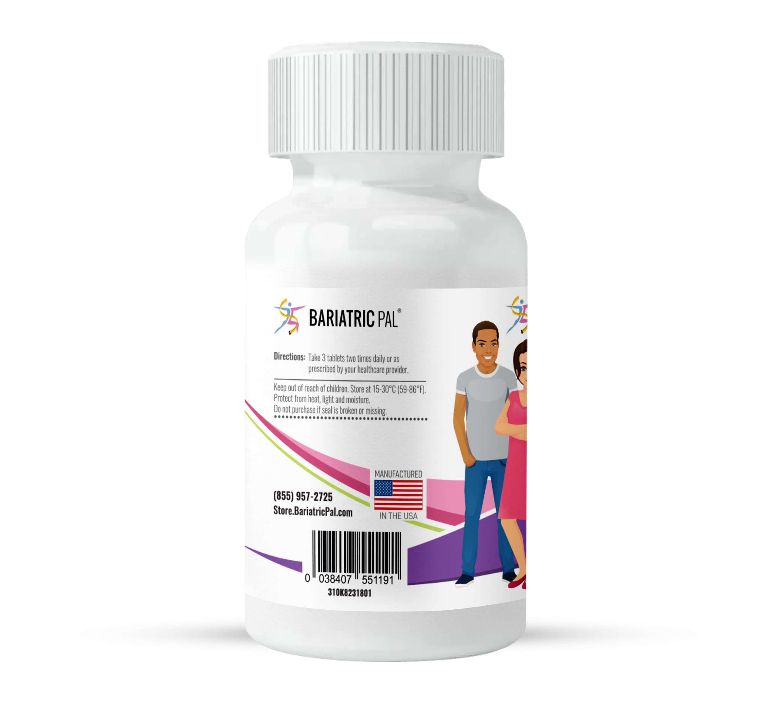 BariatricPal Easy Swallow Calcium Citrate (600mg) and D3 Coated Tablets (30-Day Supply)